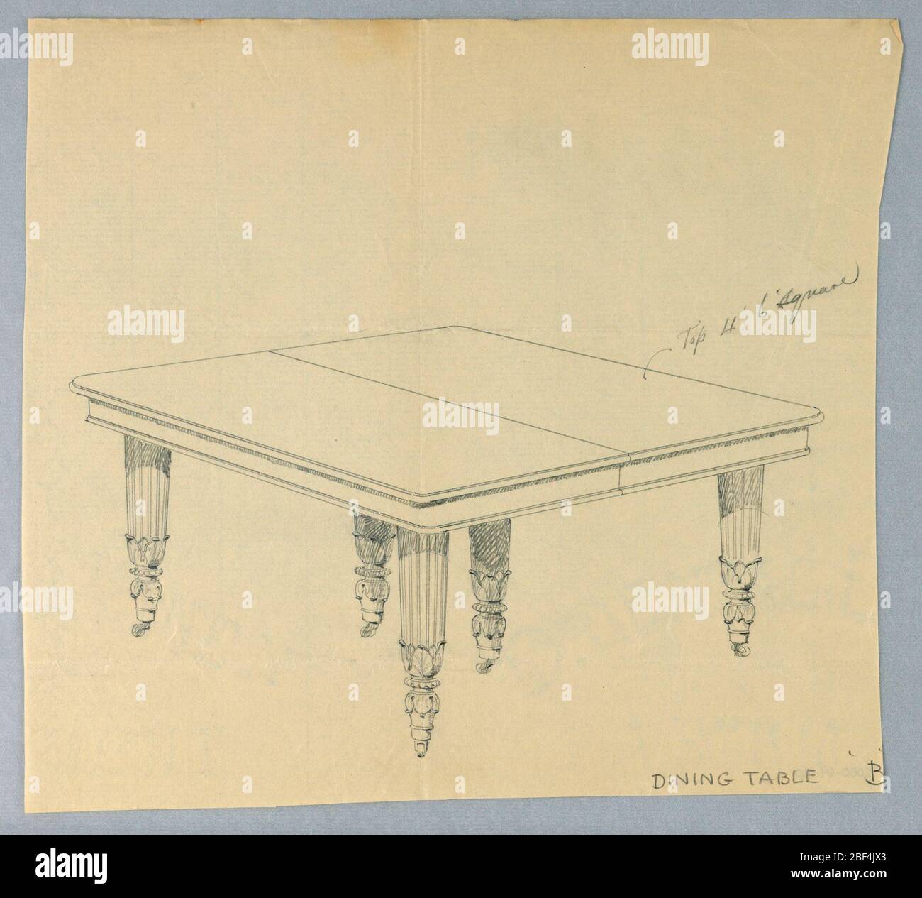 Design for Rectangular Dining Table B. Rectangular molded and beaded ...