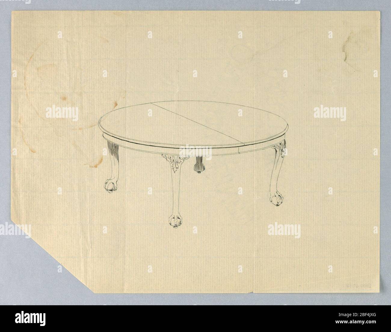Design for Round Table on Carved Cabriole Legs. Round molded table top ...