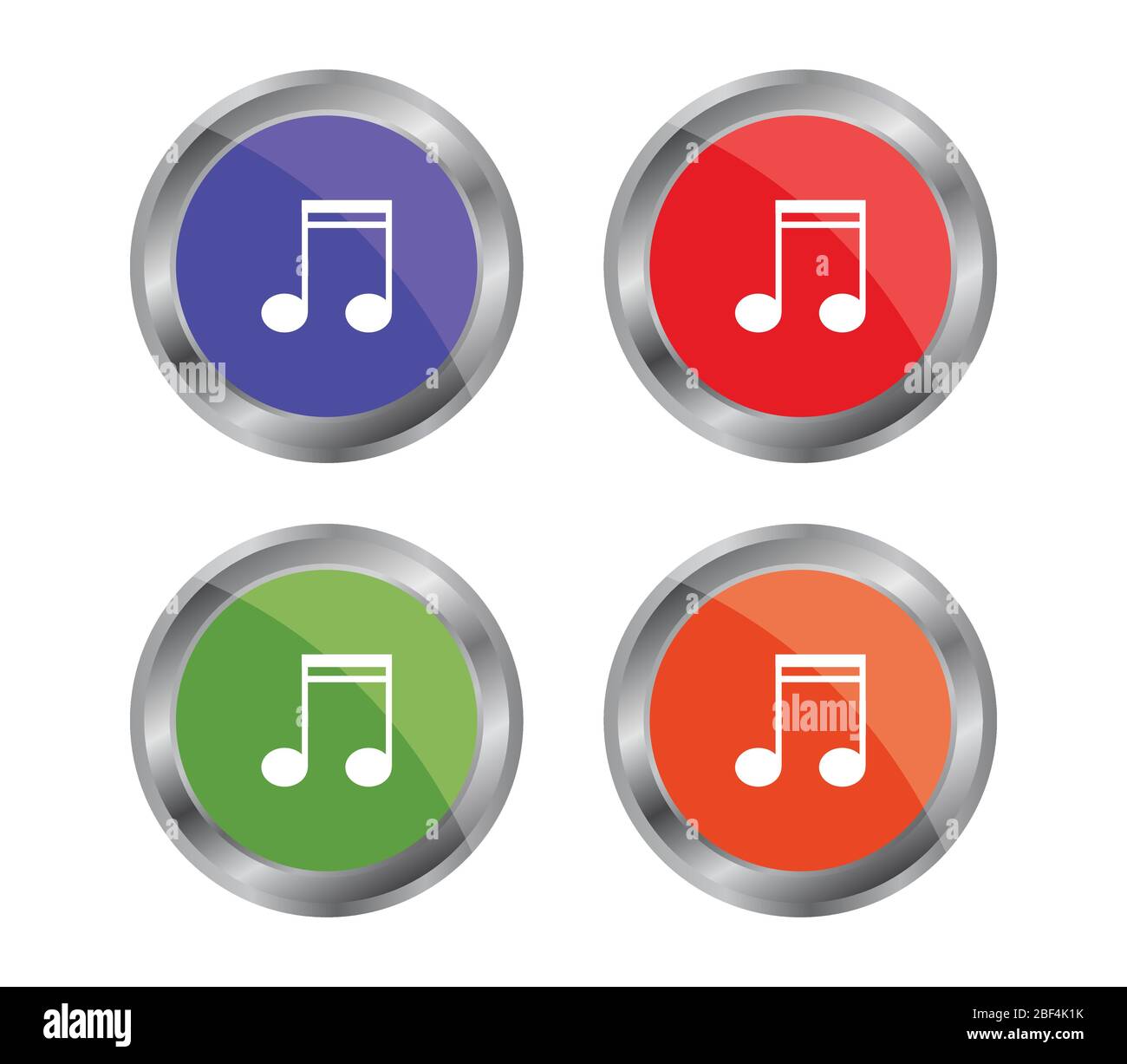 music button icon illustrated in vector on white background Stock ...