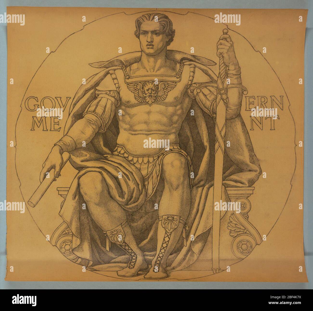 Government Cartoon for Mosaic in Wisconsin State Capitol Rotunda ...