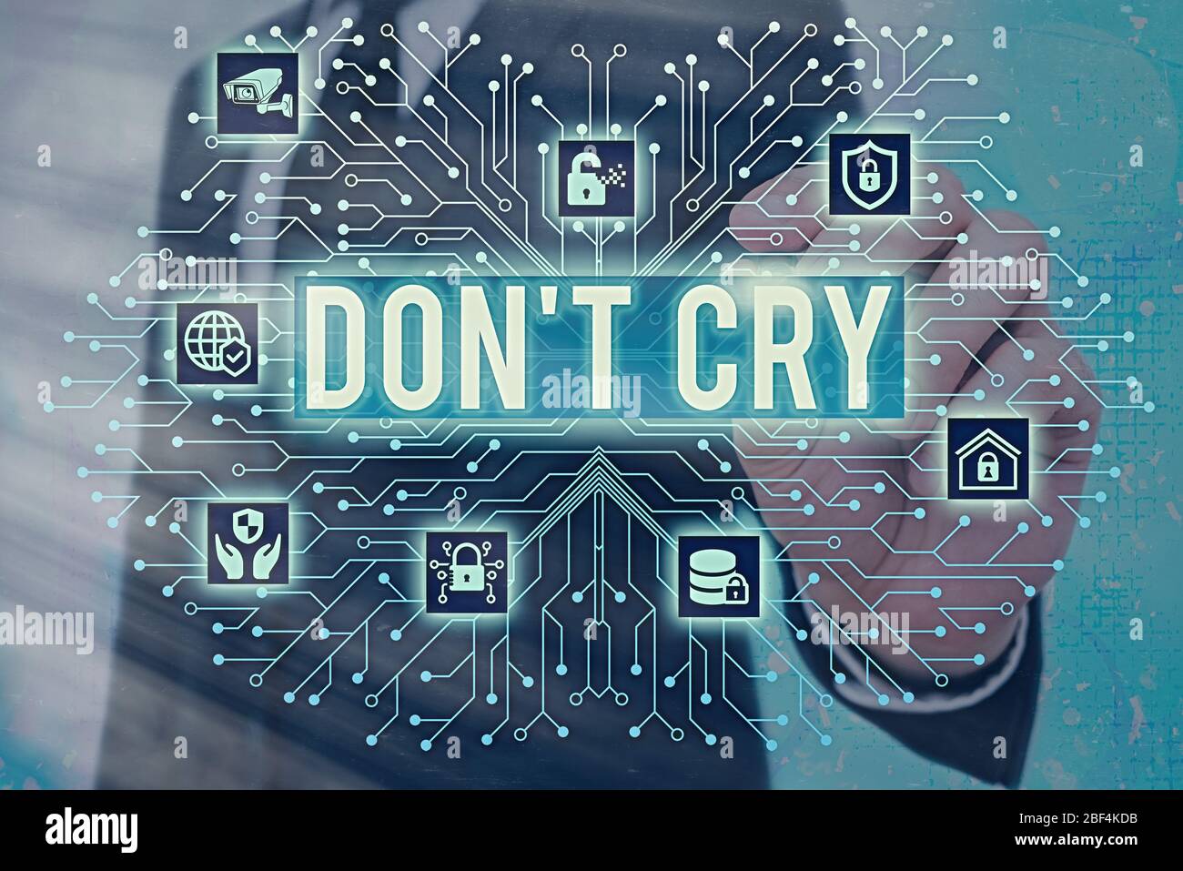 Word writing text Don T Cry. Business photo showcasing Shed tears ...