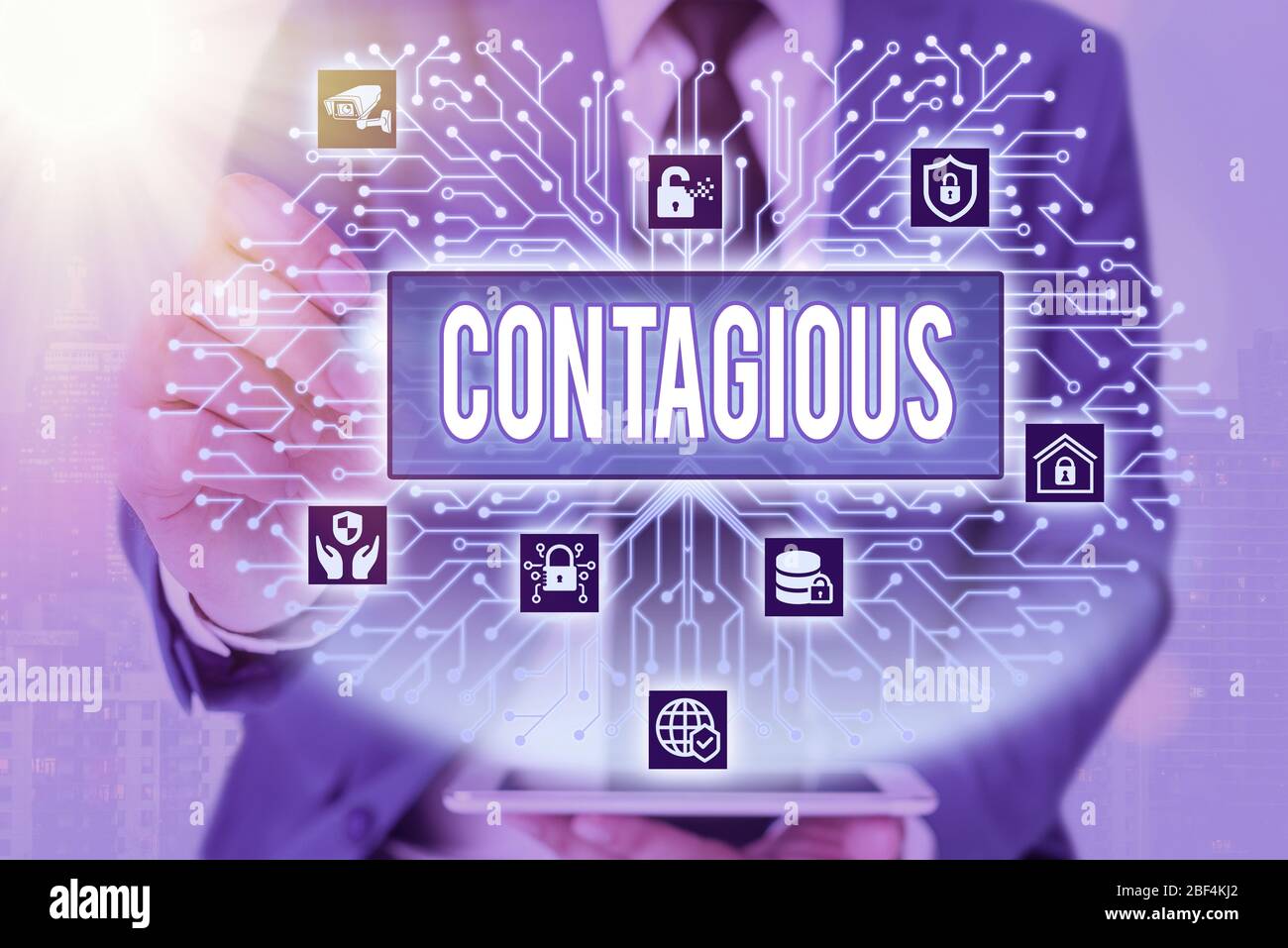 Word writing text Contagious. Business photo showcasing transmissible ...