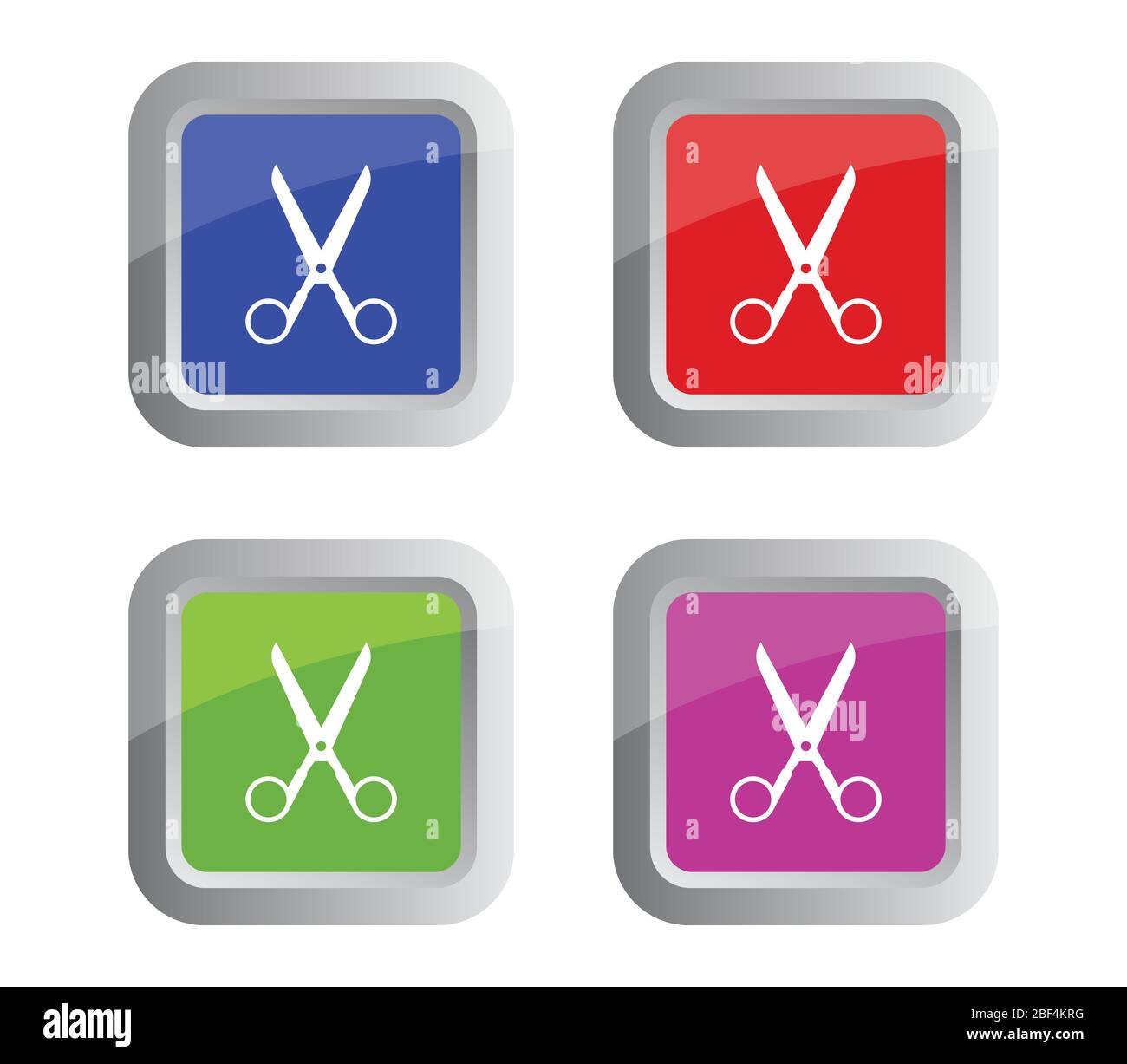 scissor icon illustrated in vector on white background Stock Vector ...