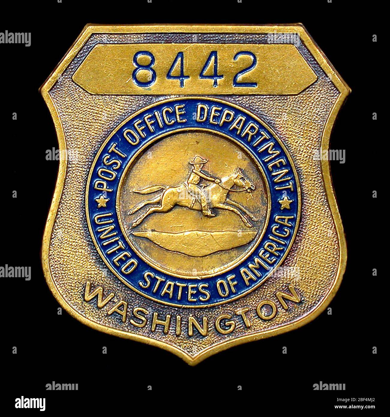 Postal clerk chest badge number 8442. U.S. Post Office Department clerk ...