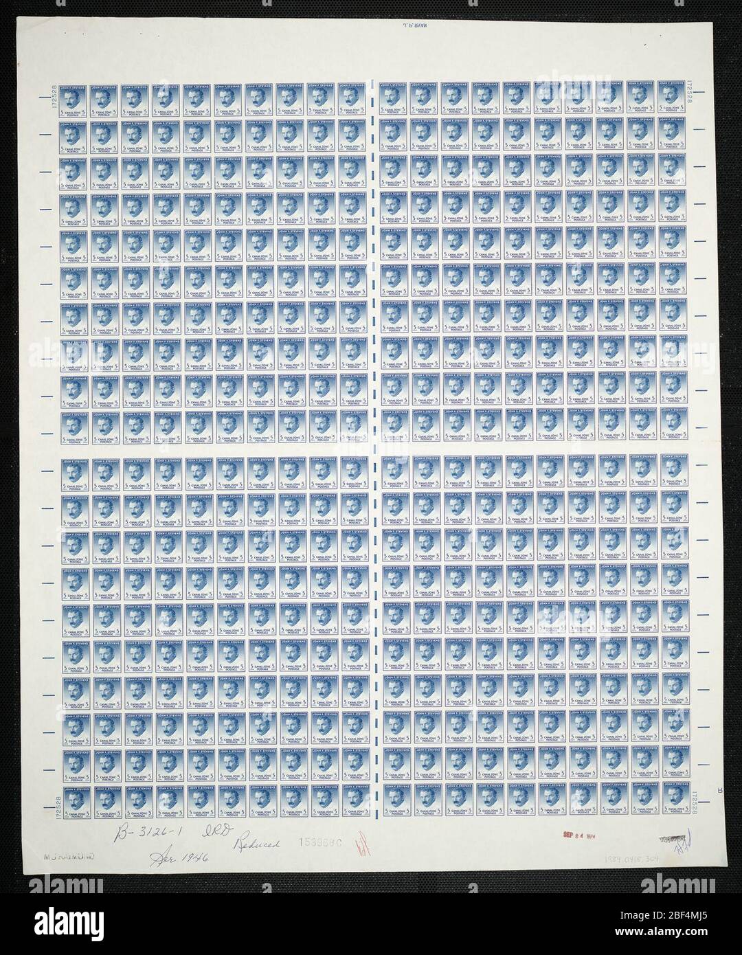 5c John F Stevens plate proof. Certified plate proofs are the last ...