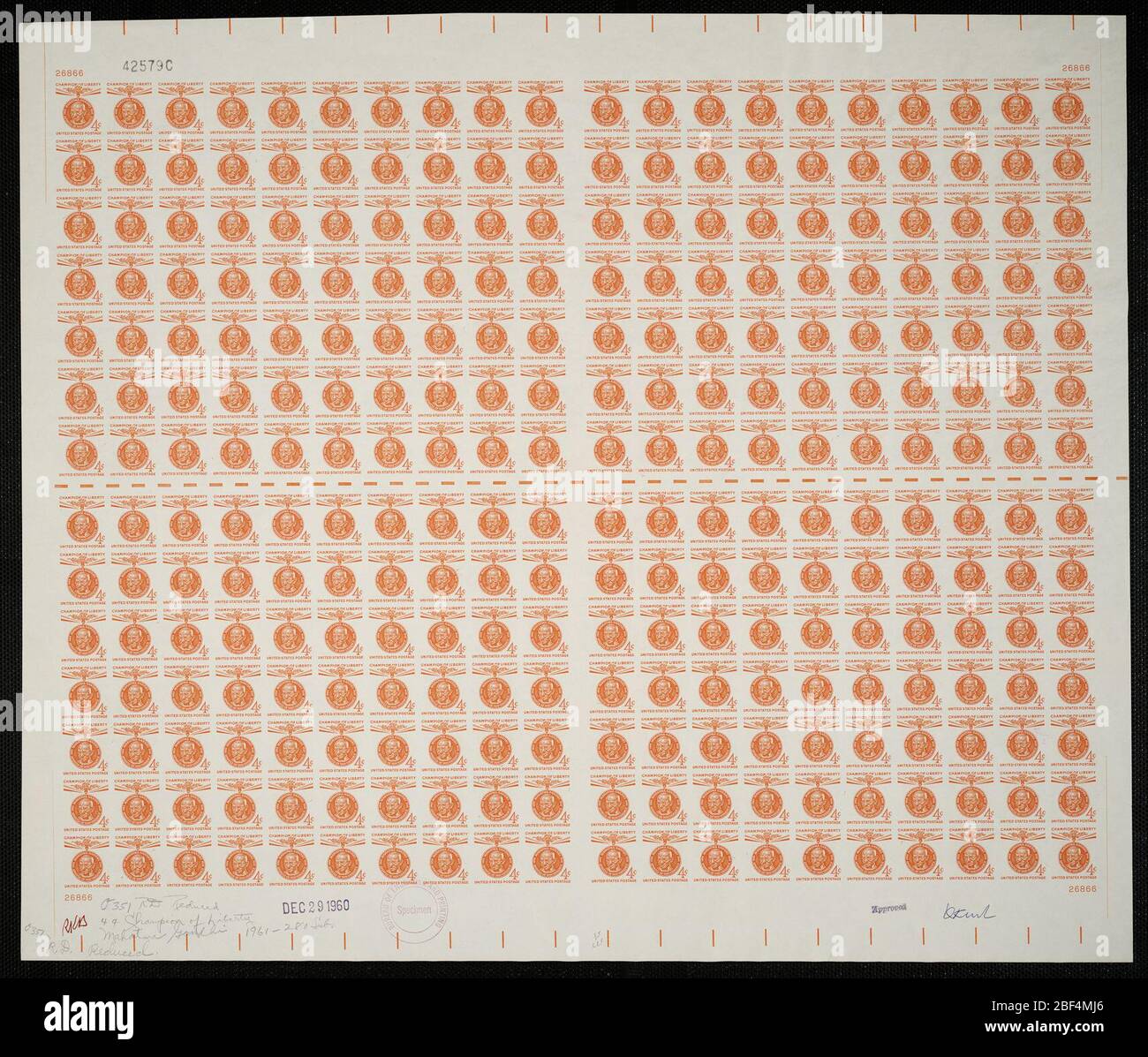 4c Mahatma Gandhi plate proof. Certified plate proofs are the last ...