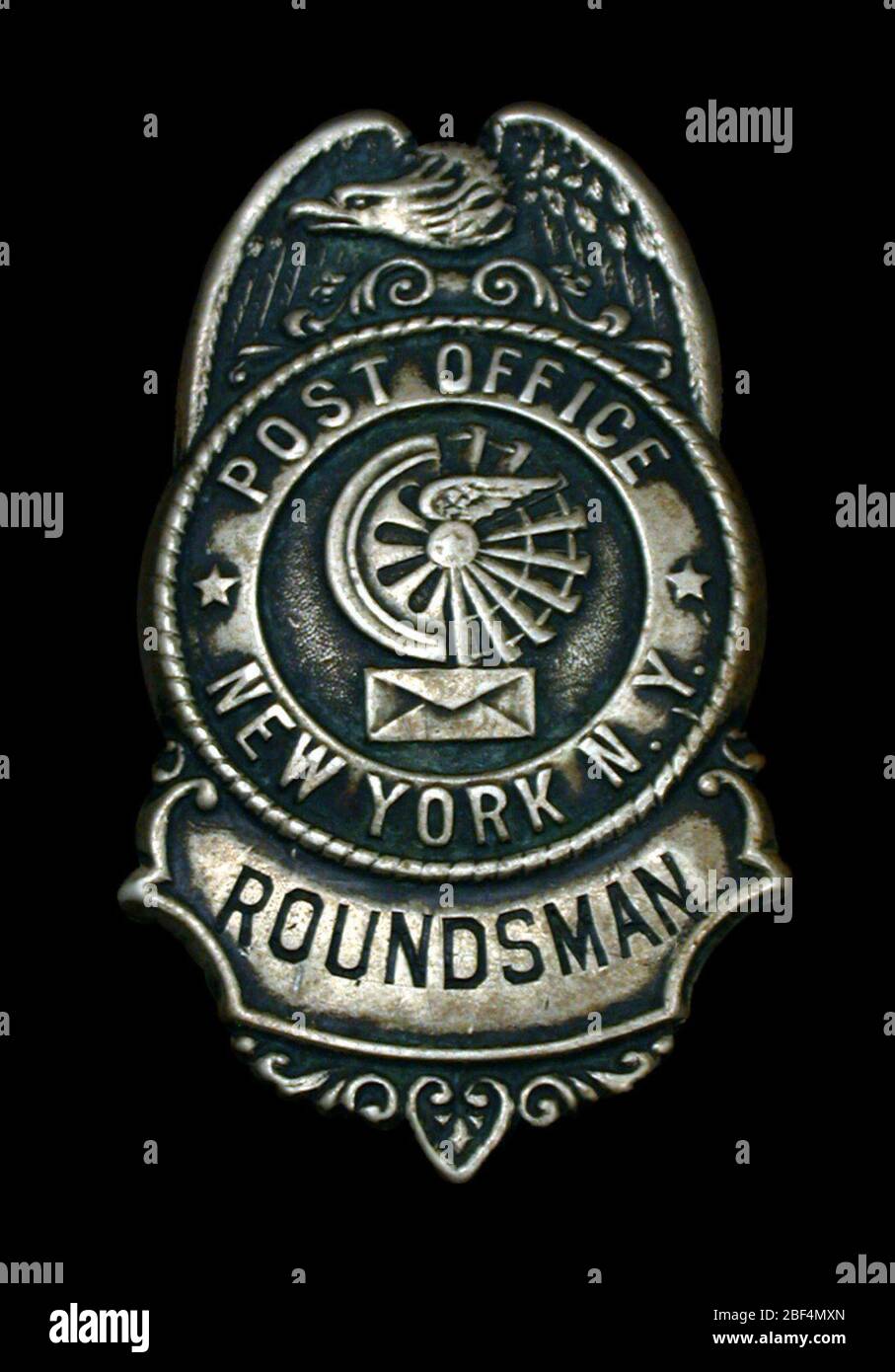 Roundsman chest badge. U.S. Post Office Department City Delivery ...