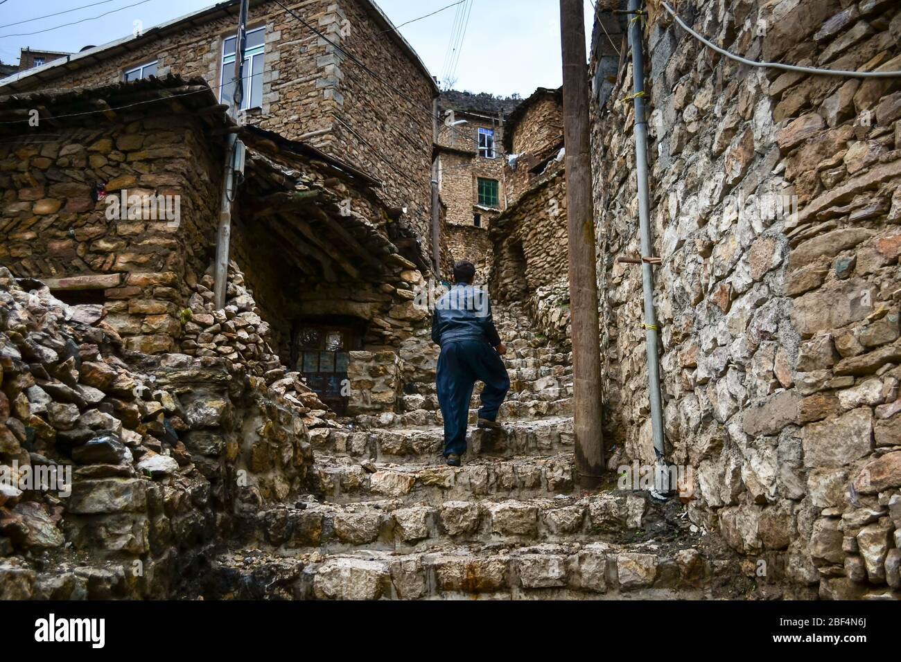 Palangan, Iranian Kurdistan - November 15, 2013: Anonymous Kurdish man ...