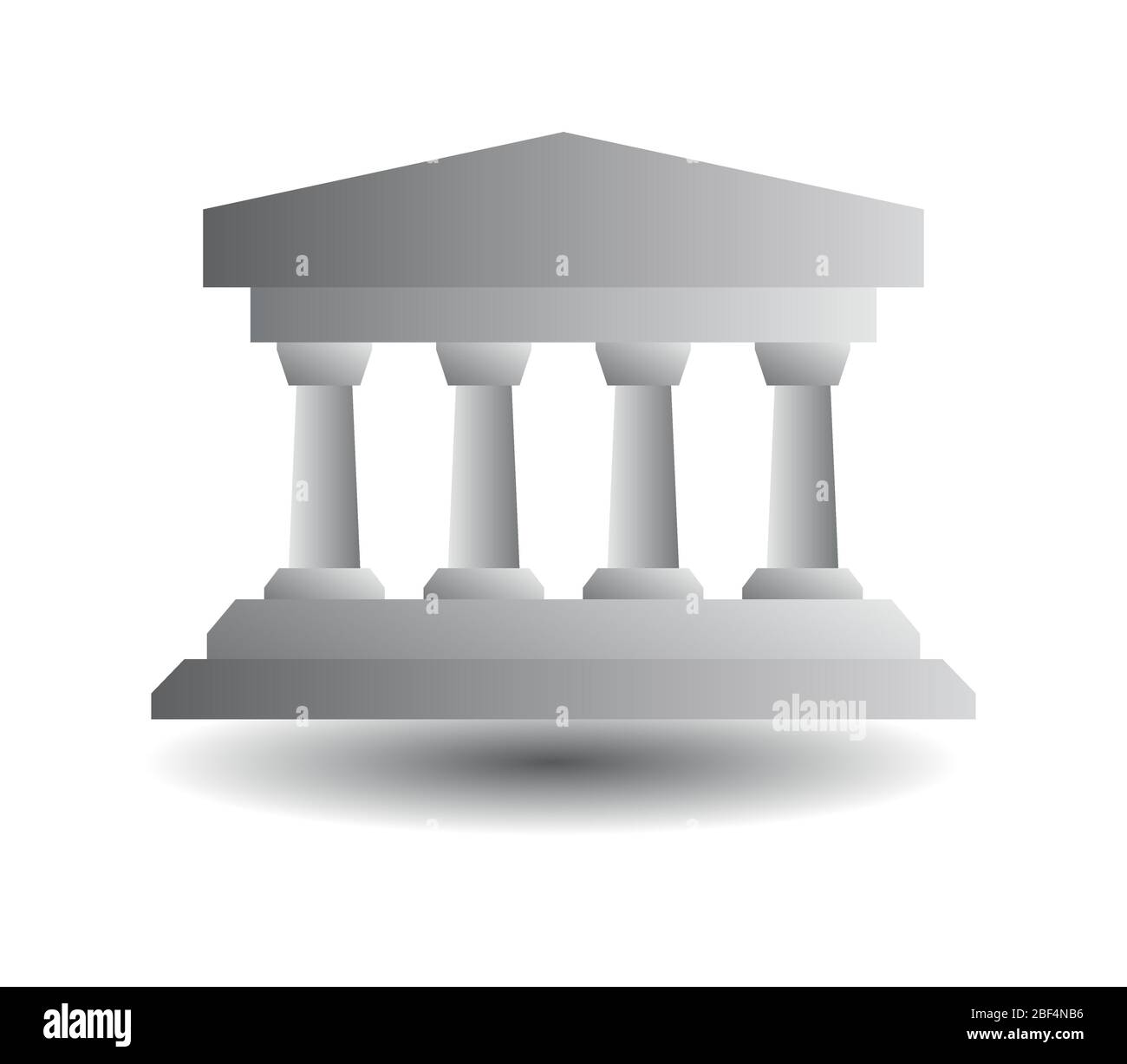 Greek temple icon illustrated in vector on white background Stock ...