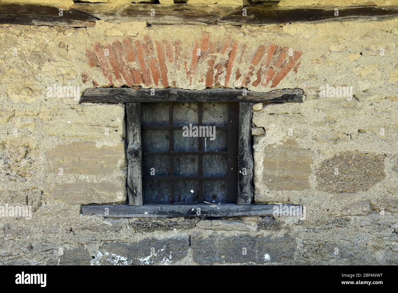Ancient windows made of metal and wood Stock Photo - Alamy