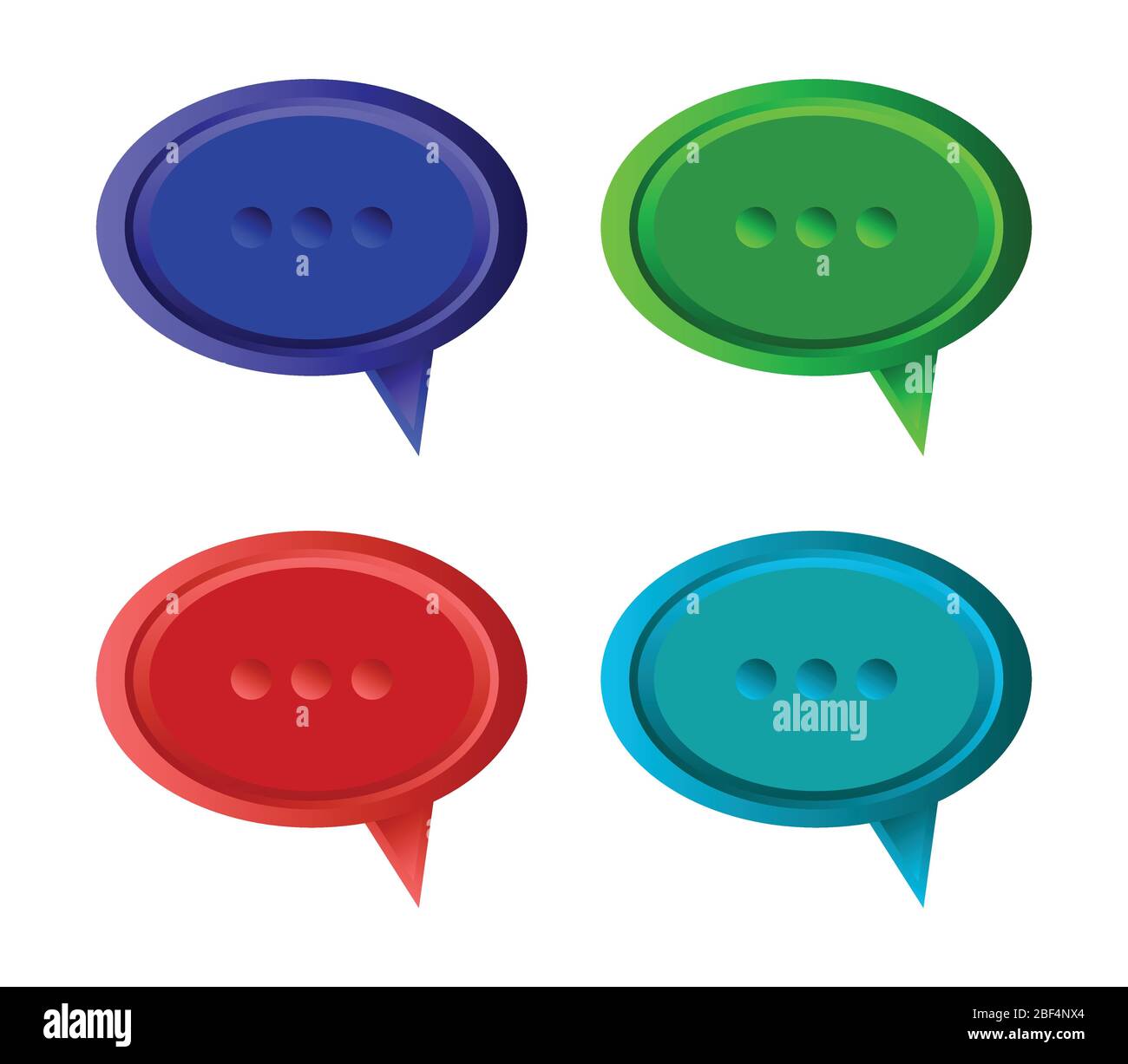 dialog cloud icon illustrated in vector on white background Stock ...