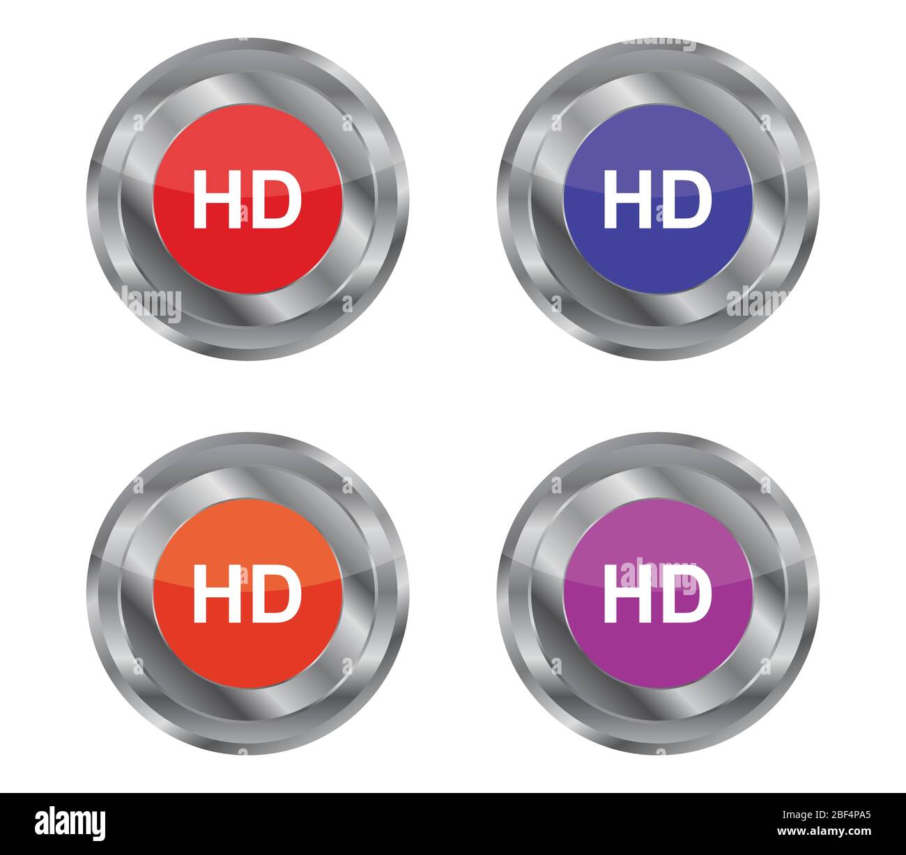 hd button icon illustrated in vector on white background Stock Vector ...