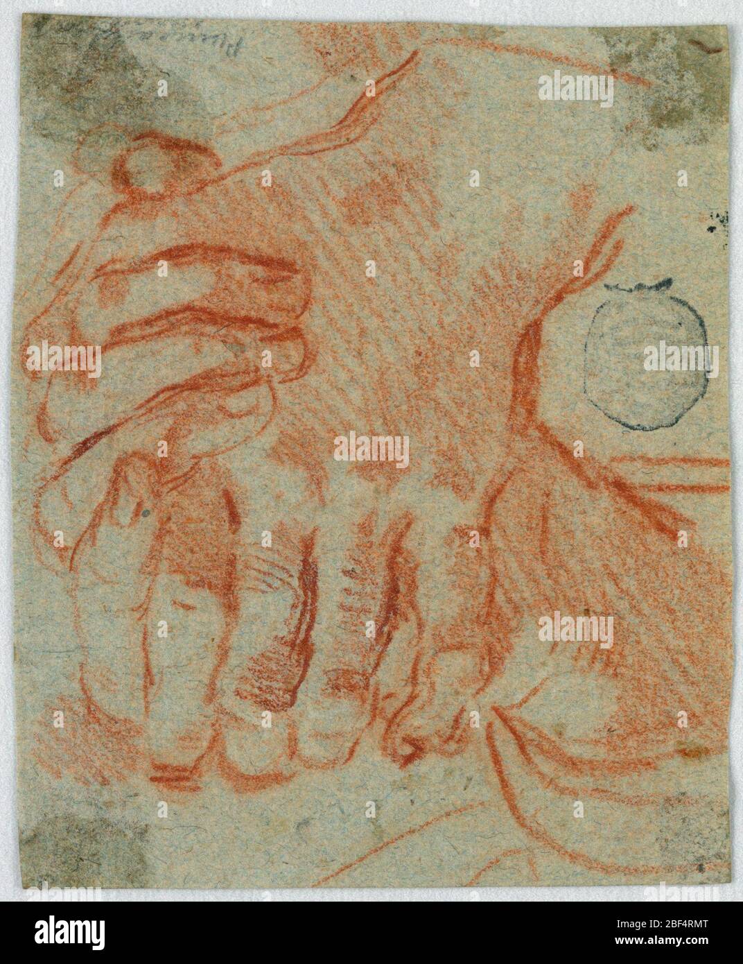 Study of the Closed Hands of a Woman. Vertical rectangle. A pair of ...