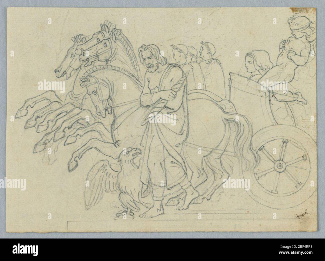 A Chariot Procession. Horizontal rectangle showing a procession of a ...