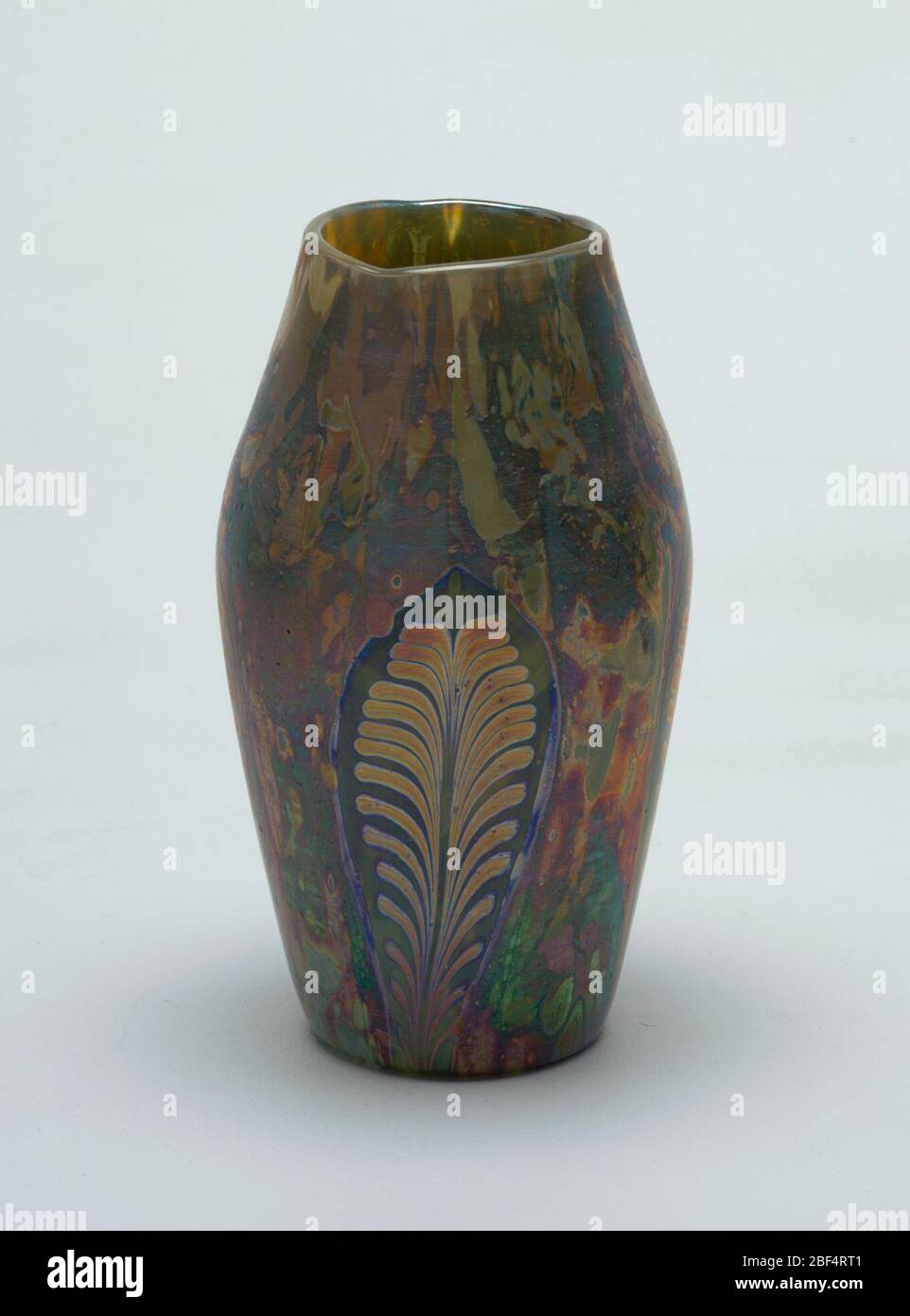 Cypriote. Blown "Cypriote" ware vase with curved shoulder. Neck tapered ...