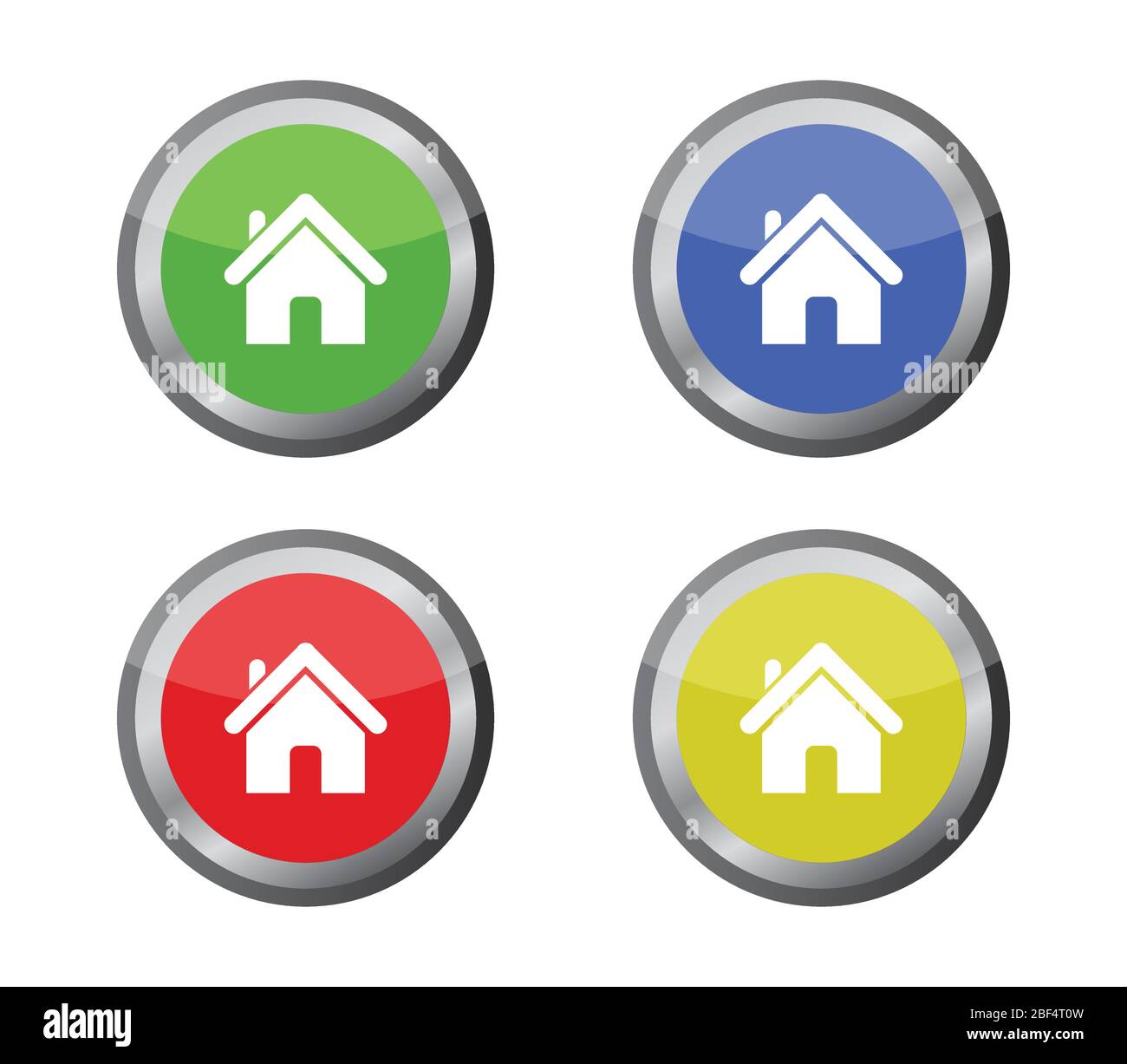 home button icon illustrated in vector on white background Stock Vector ...