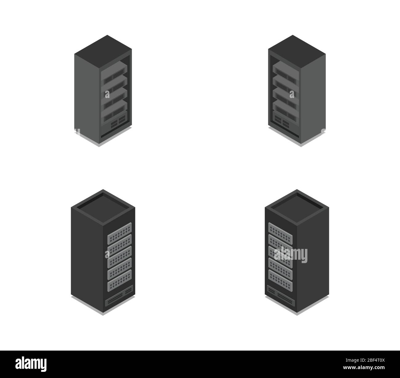 isometric server icon illustrated in vector on white background Stock ...