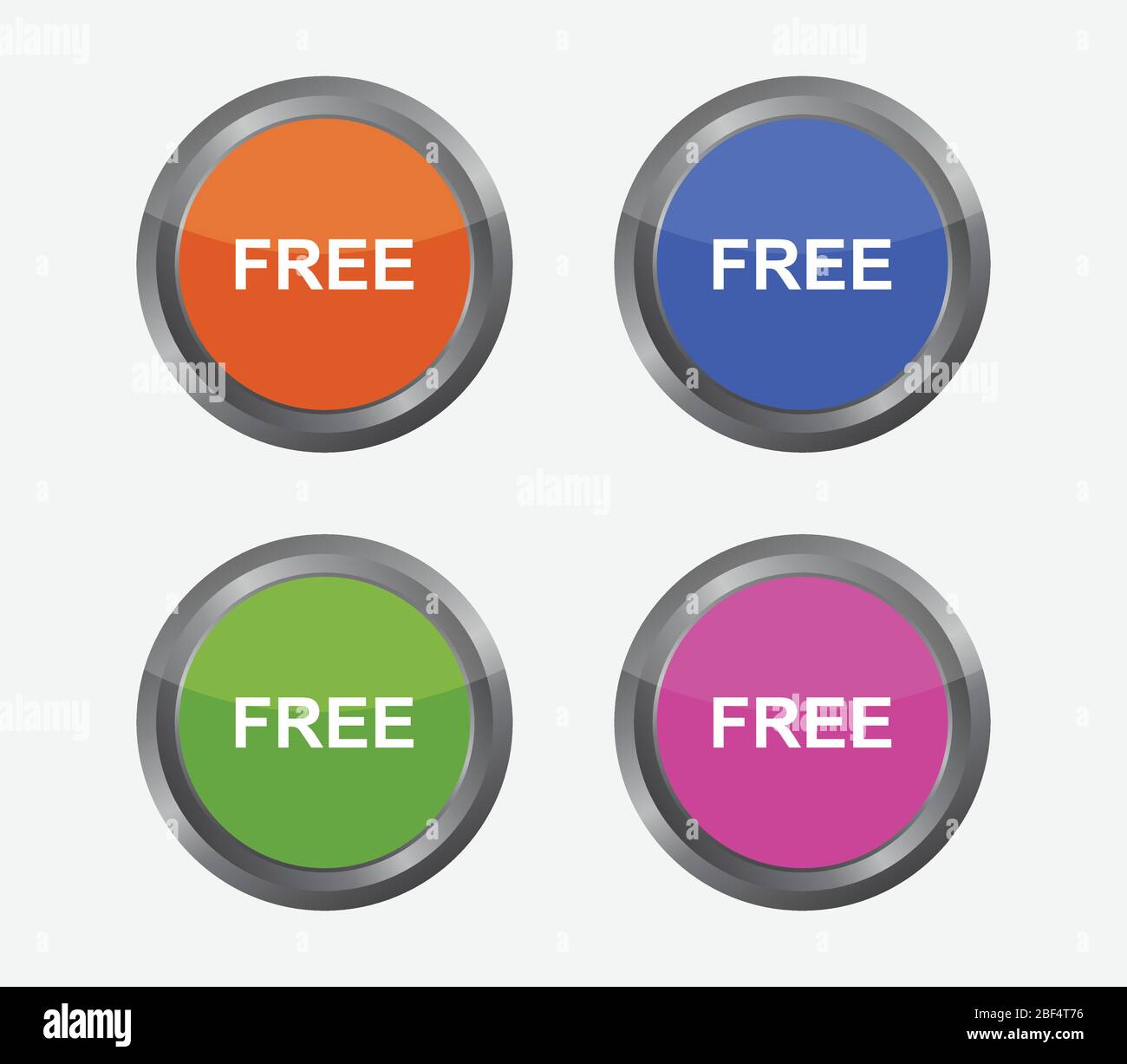 free button icon illustrated in vector on white background Stock Vector ...