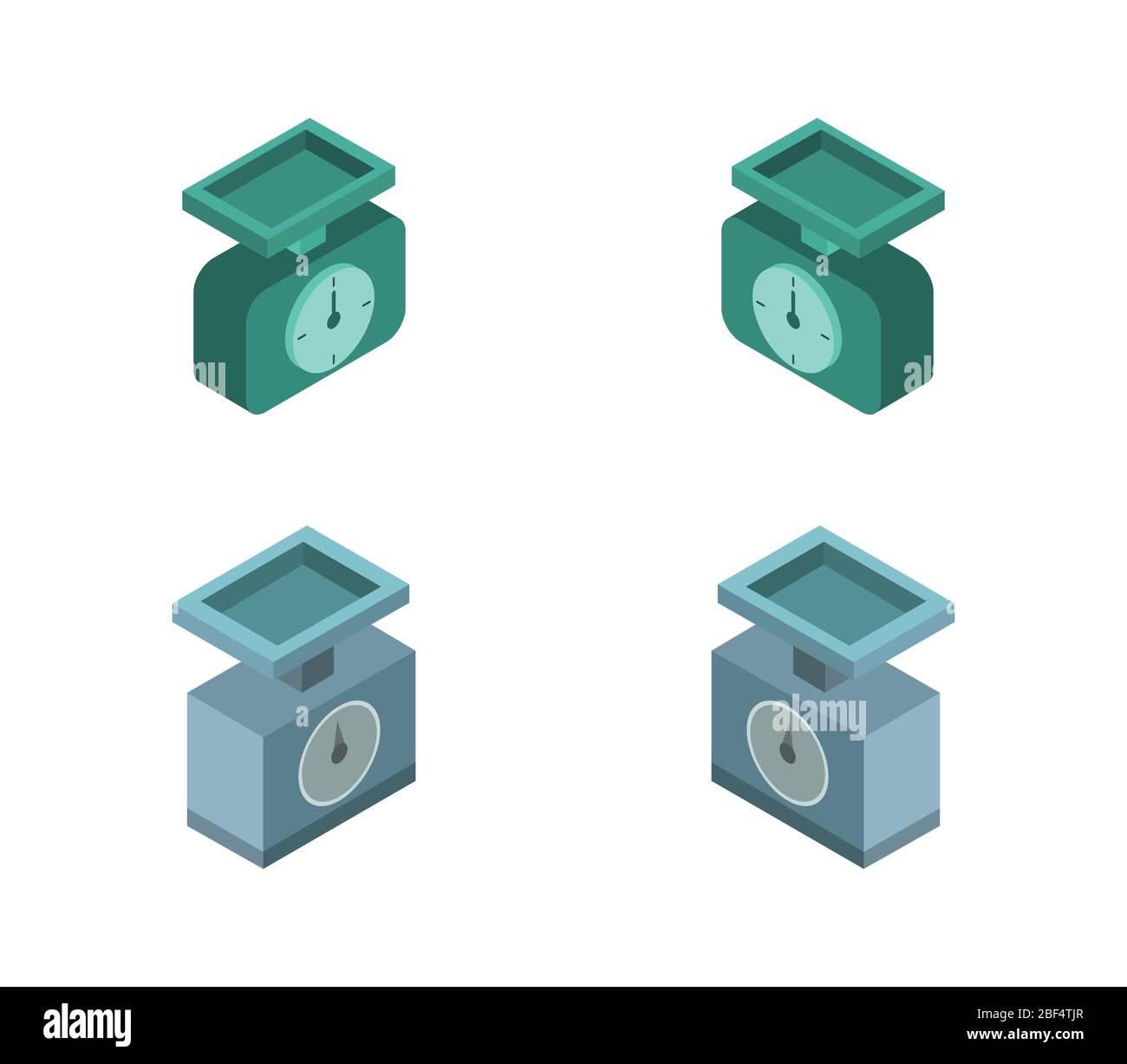 kitchen scale icon illustrated in vector on white background Stock ...