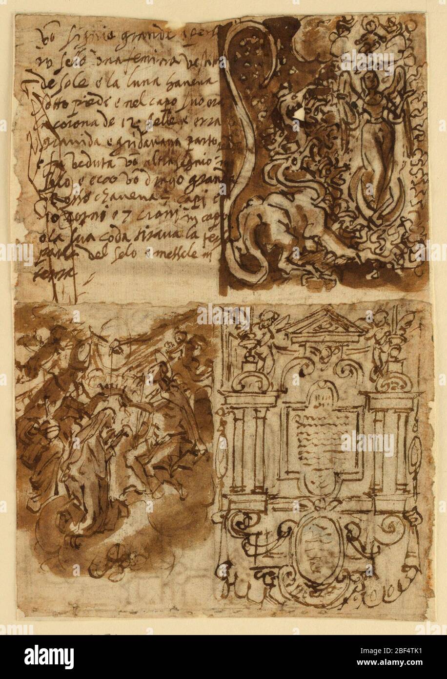 Recto above left Passage regarding the Woman of the Apocalypse from the ...