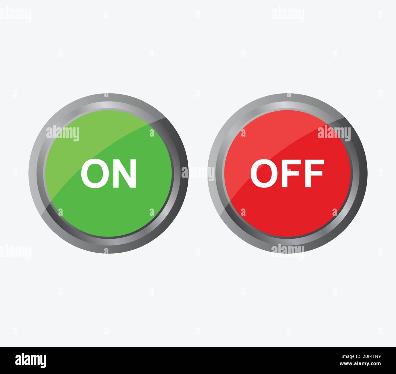 on and off icon illustrated in vector on white background Stock Vector ...