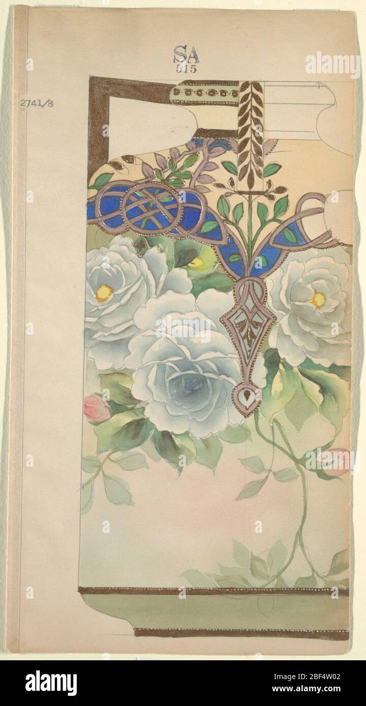 Design for a Jug. Design for a jug or ewer with a squared handle Stock ...