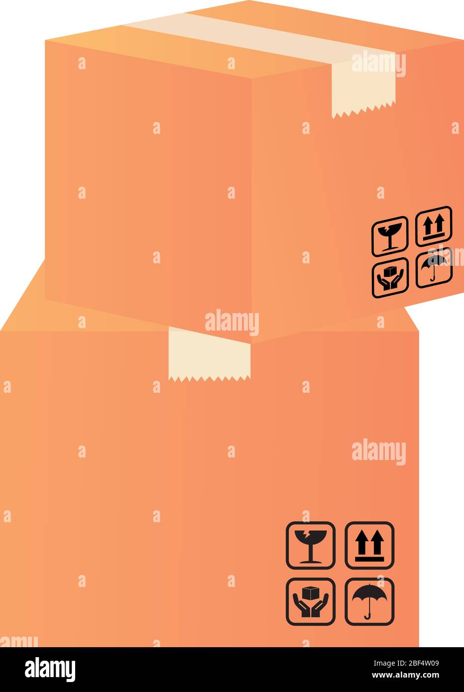 stack of boxes icon over white background, detailed style, vector ...