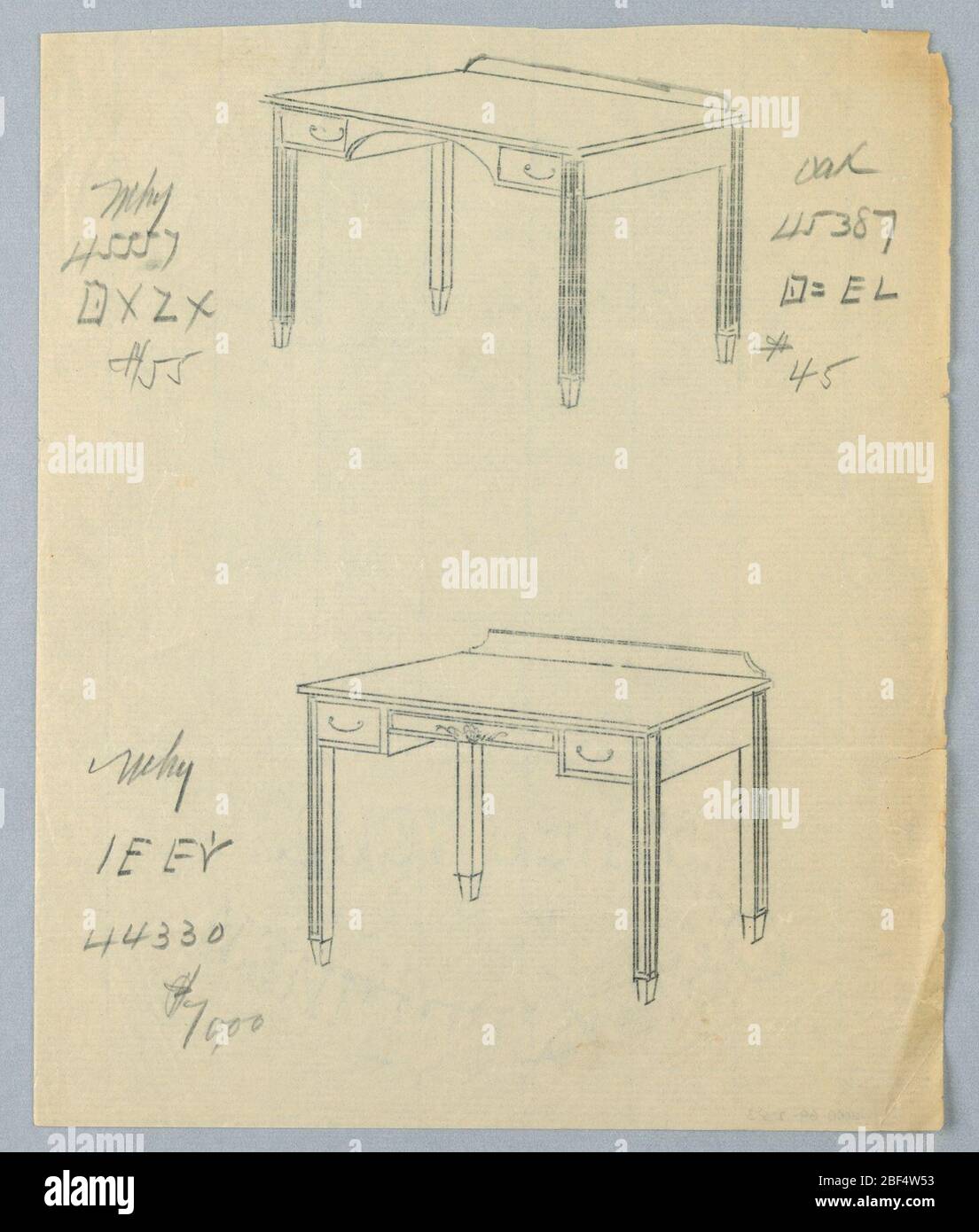 Tracings of Alternate Designs for Writing Table 45 Stock Photo - Alamy