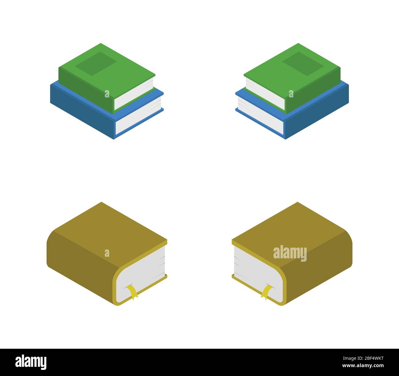isometric book icon illustrated in vector on white background Stock ...