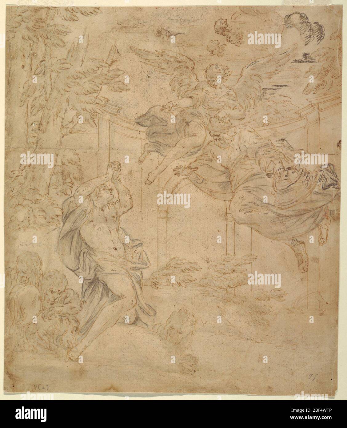 Daniel in the Lions Den. Vertical rectangle. The Figure of Daniel at ...