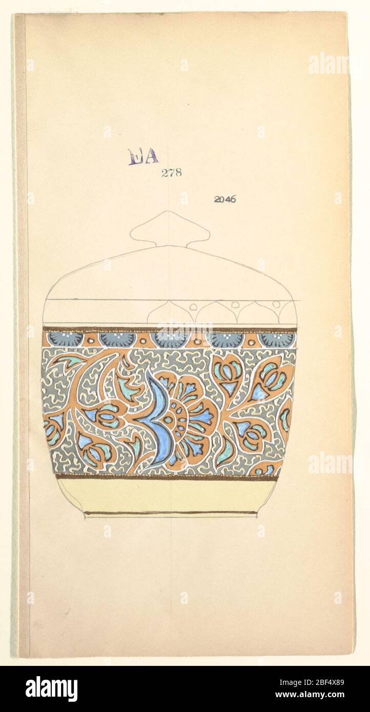 Design for a Sugar Bowl. Design for a sugar bowl with lid. Body of bowl ...