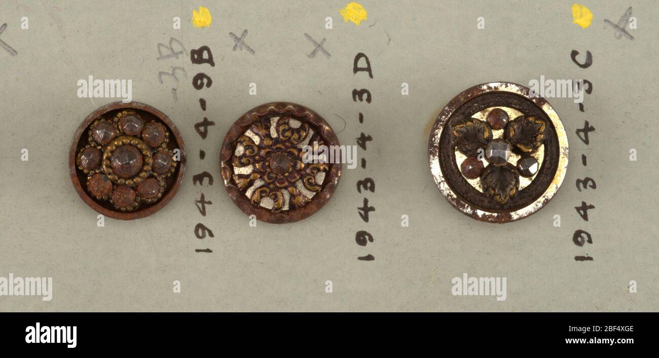 Button. On card 41, was incorrectly labeled 1943-3-9b Stock Photo - Alamy
