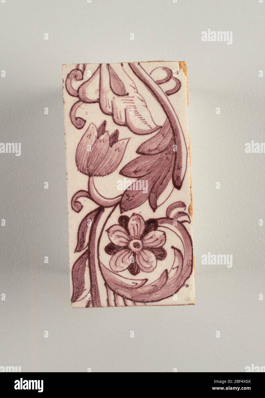 Tile. Vertical rectangles. Each tile with identical pattern of two ...