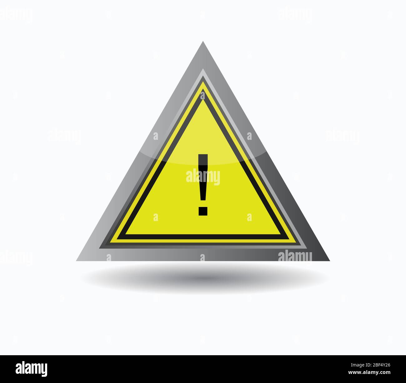 warning sign icon illustrated in vector on white background Stock ...