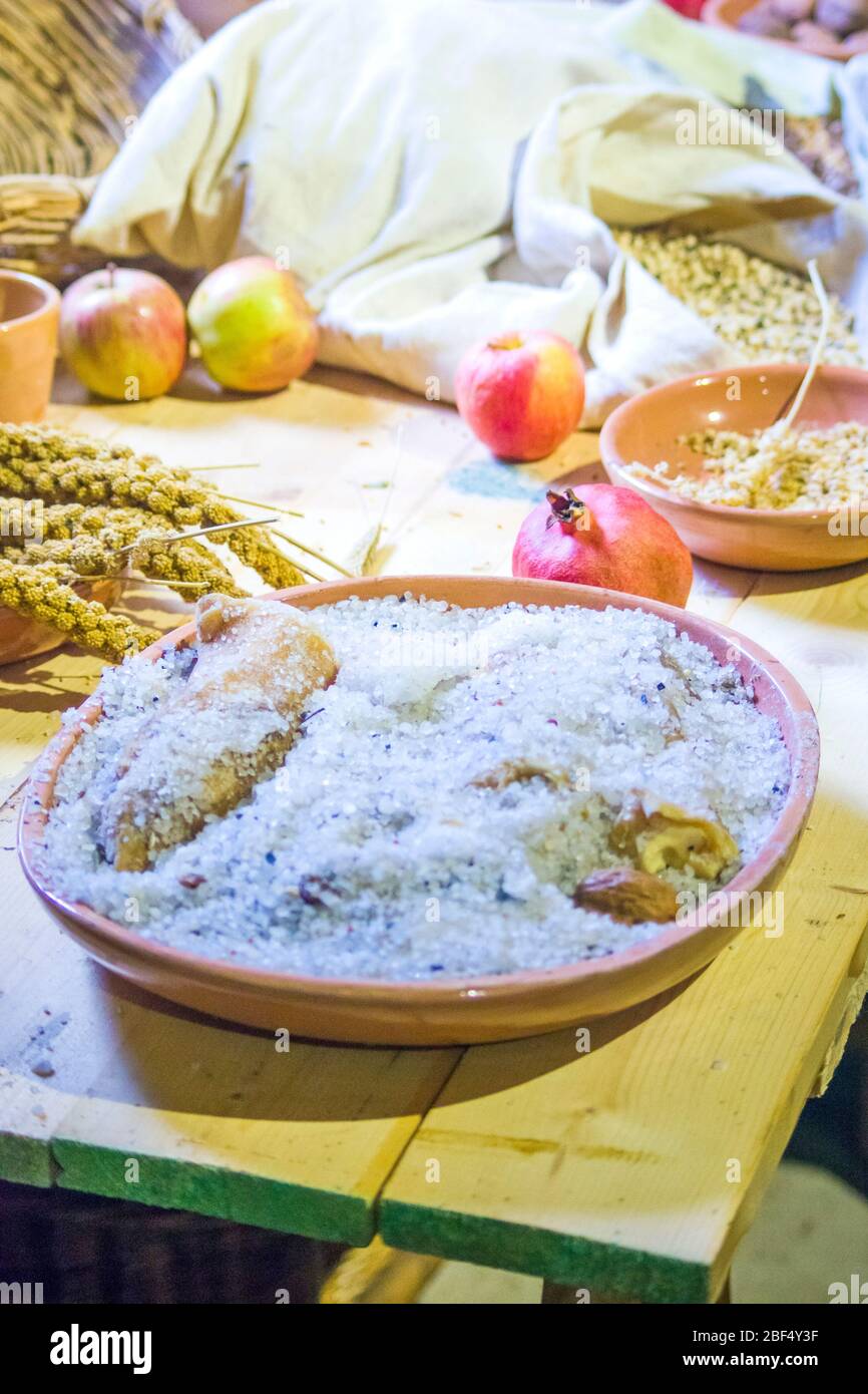 traditional country cuisine and medieval medicine, ingredients ...