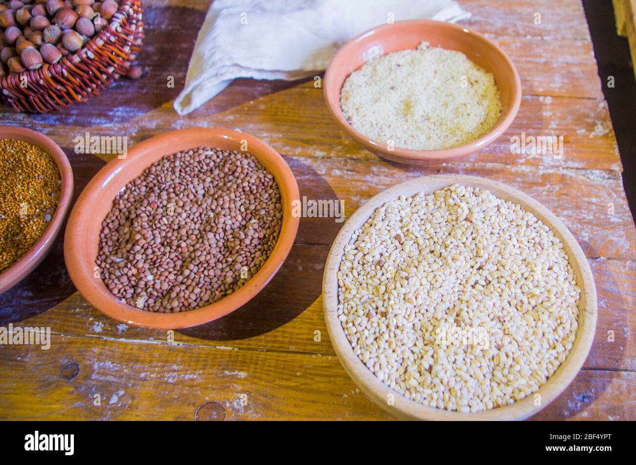 traditional country cuisine and medieval medicine, ingredients ...