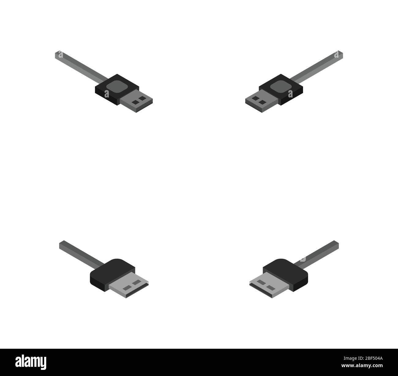 usb cable icon illustrated in vector on white background Stock Vector ...