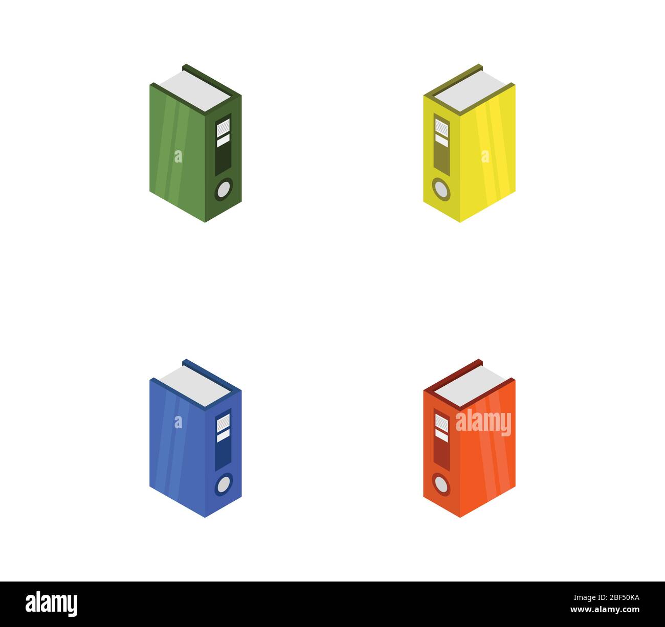 isometric folder icon illustrated in vector on white background Stock ...