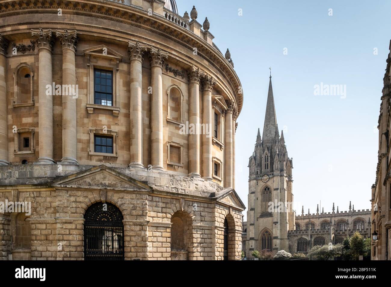 Oxford Bodleian Library / Radcliffe Camera deserted during Covid-2019 ...