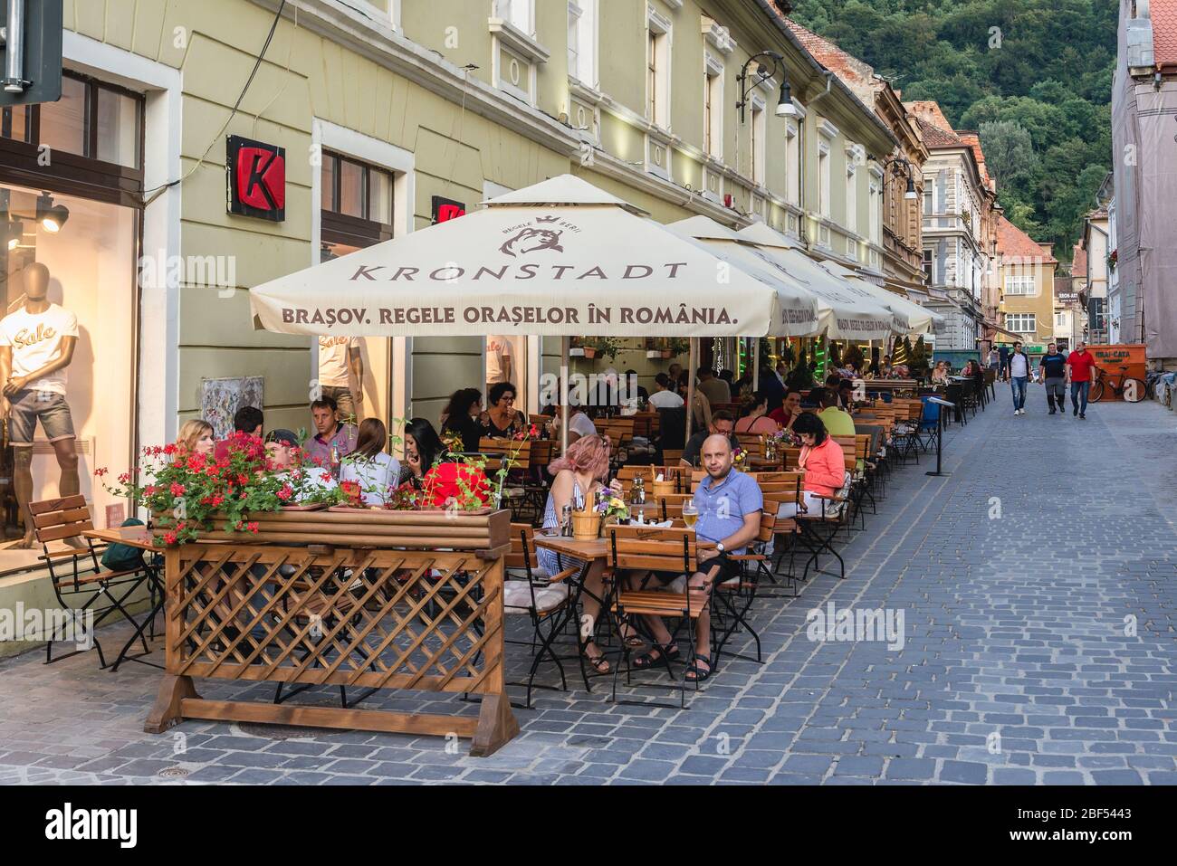 Restaurants in Old Town of Brasov, the administrative centre of Brasov ...