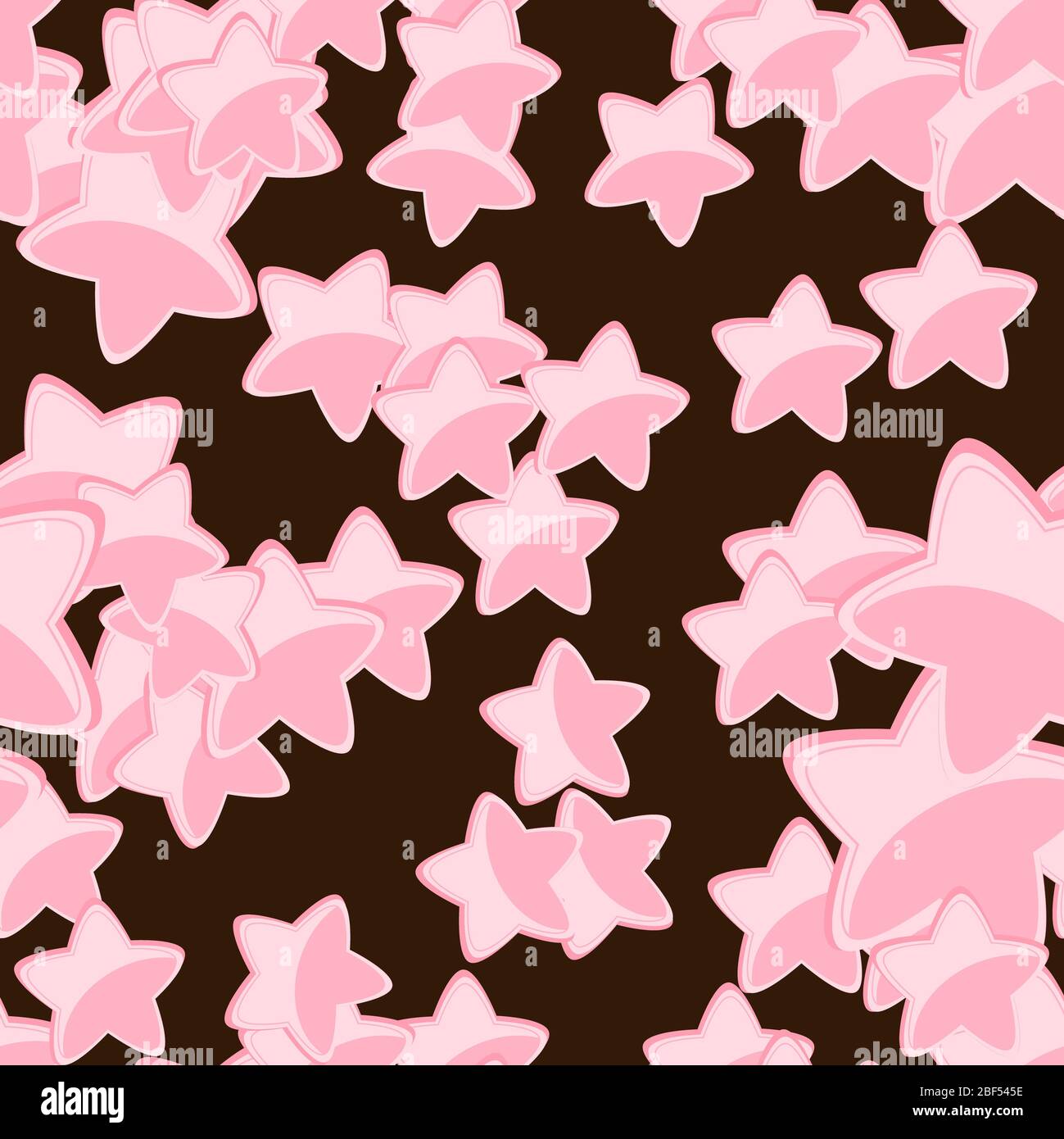 Nice cartoon star pattern with different stars icons on dark background ...