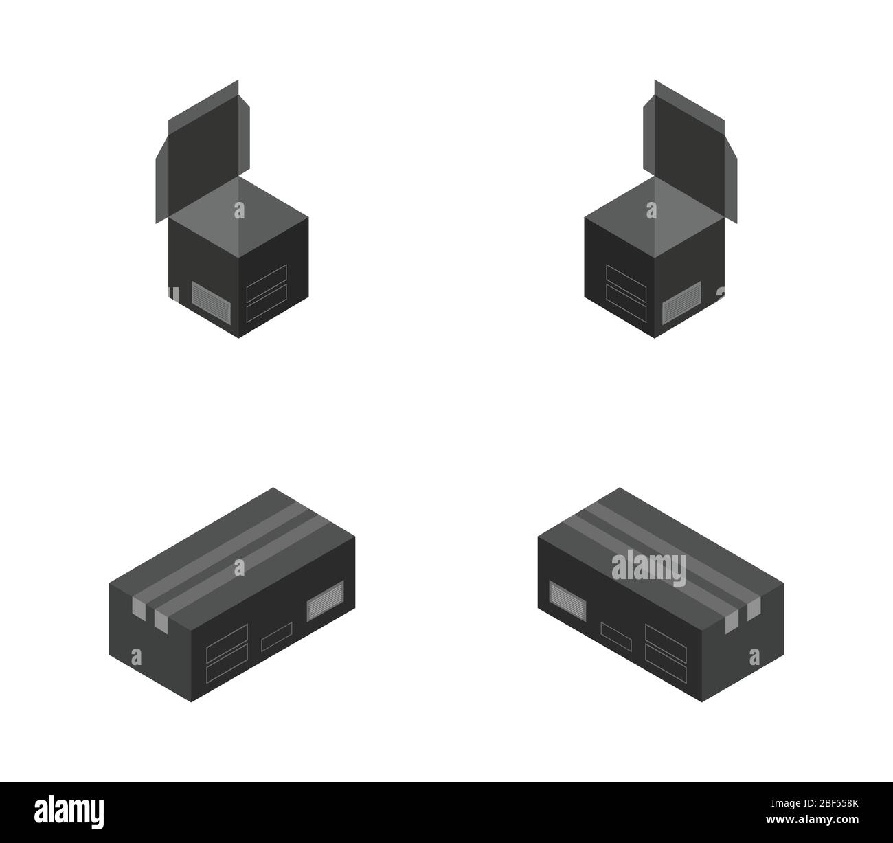 black box icon illustrated in vector on white background Stock Vector ...