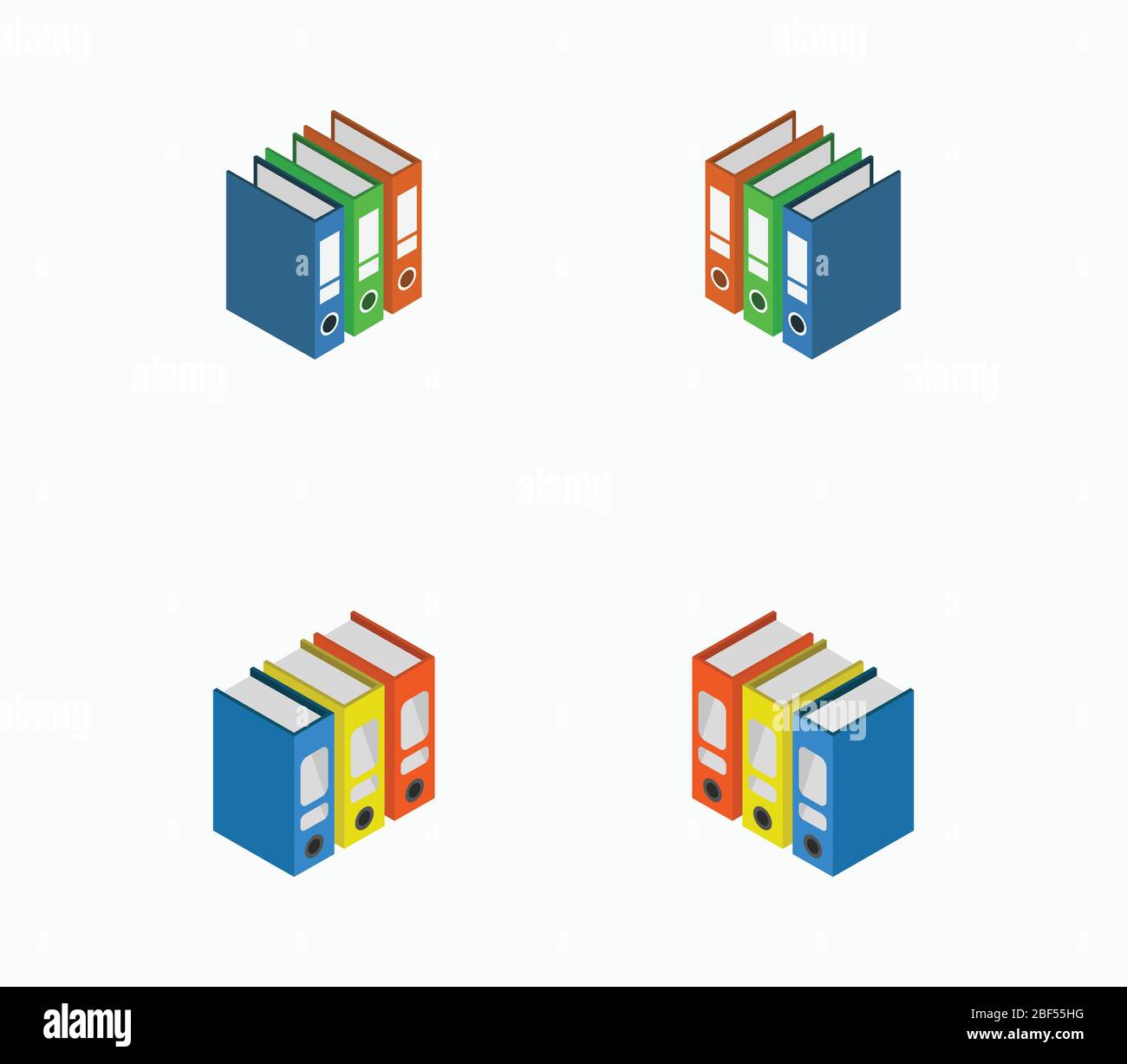 isometric folder icon illustrated in vector on white background Stock ...