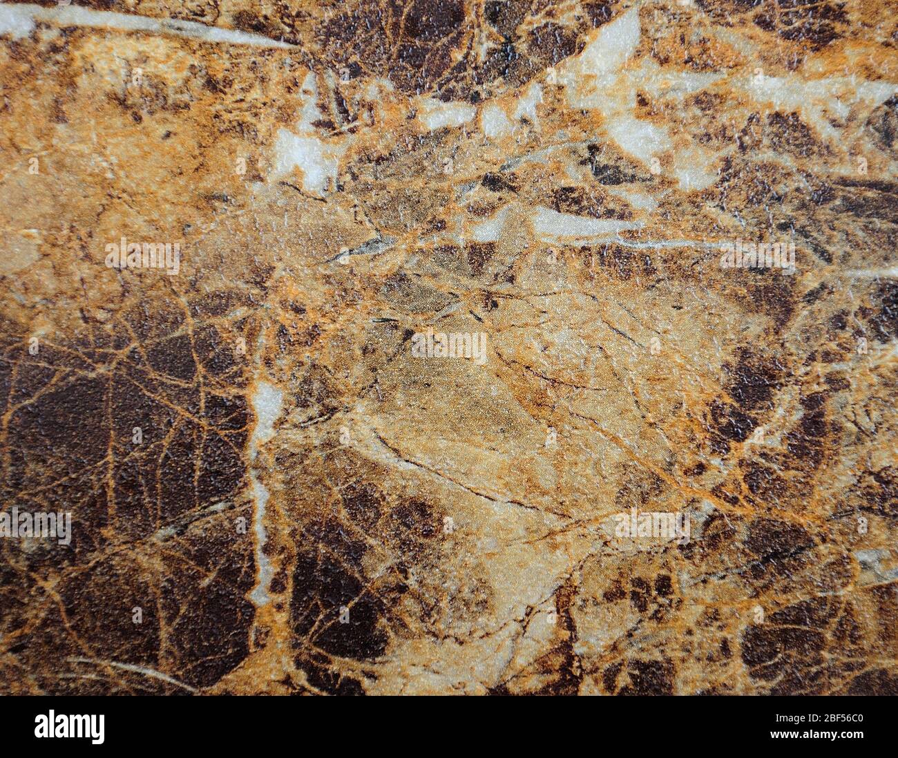 Brown marble, polished surface of natural stone close-up. Background ...