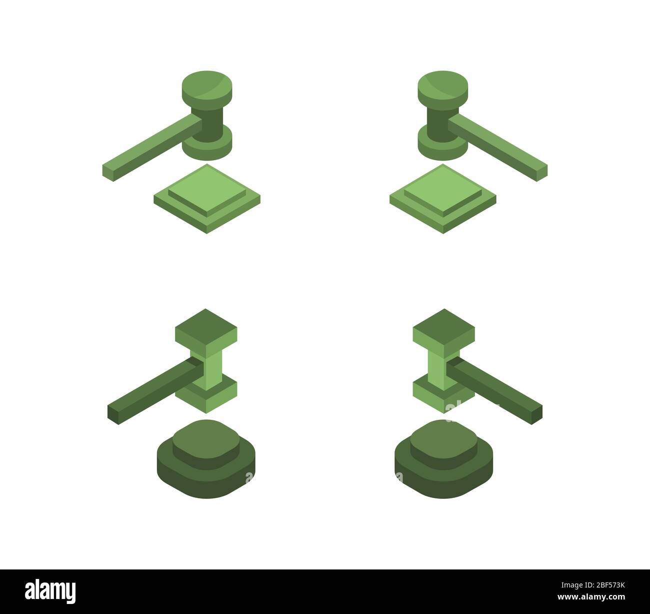 judge hammer icon illustrated in vector on white background Stock ...