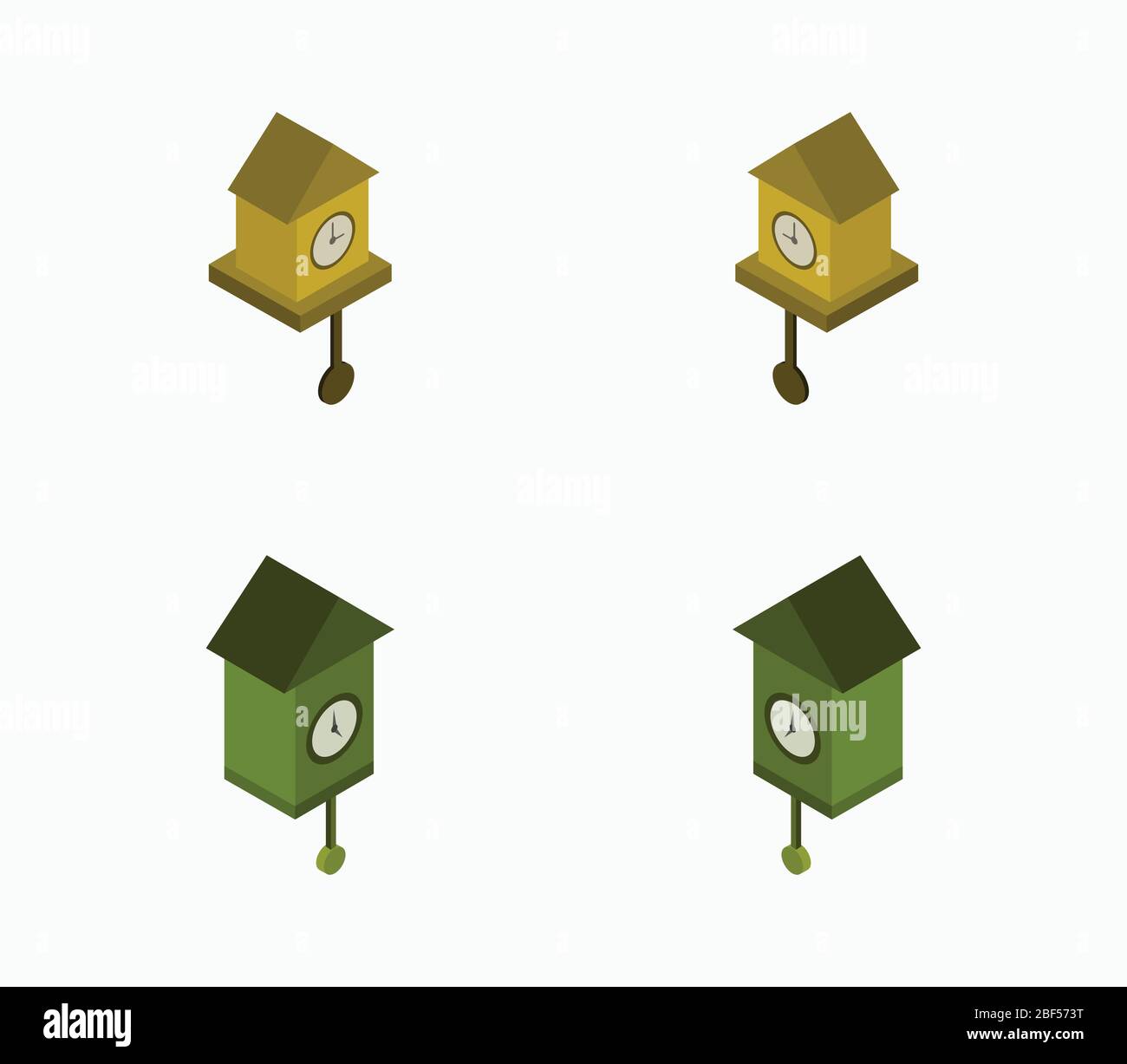 cuckoo clock icon illustrated in vector on white background Stock ...