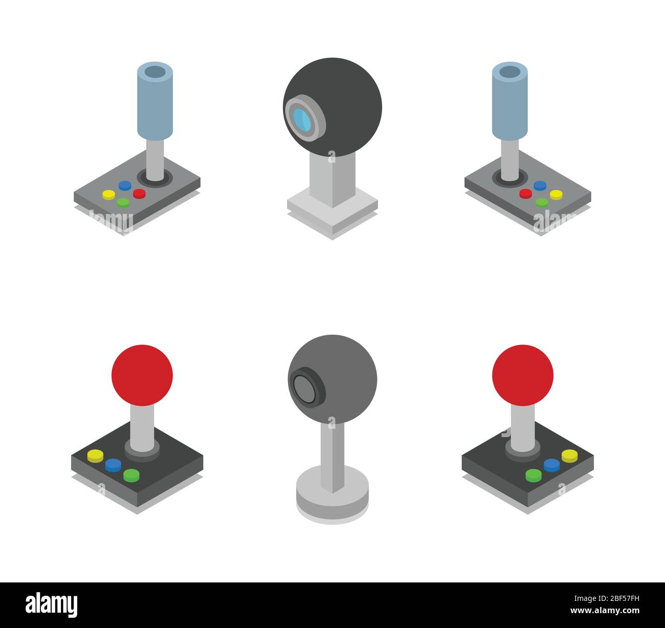 web cam and joystick illustrated in vector on white background Stock ...