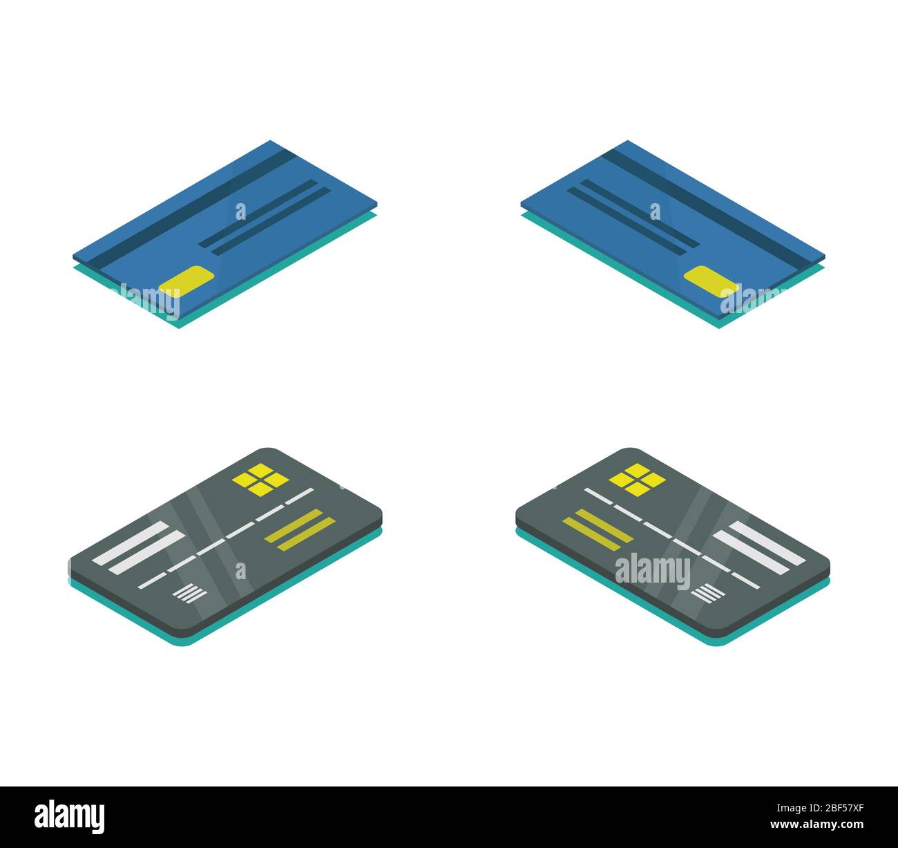 bank card icon illustrated in vector on white background Stock Vector ...