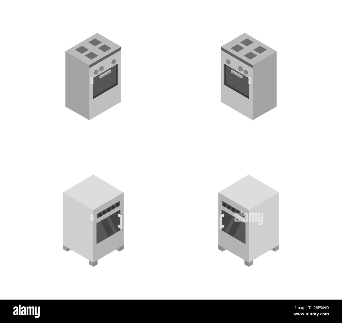 oven isometric icon illustrated in vector on white background Stock ...