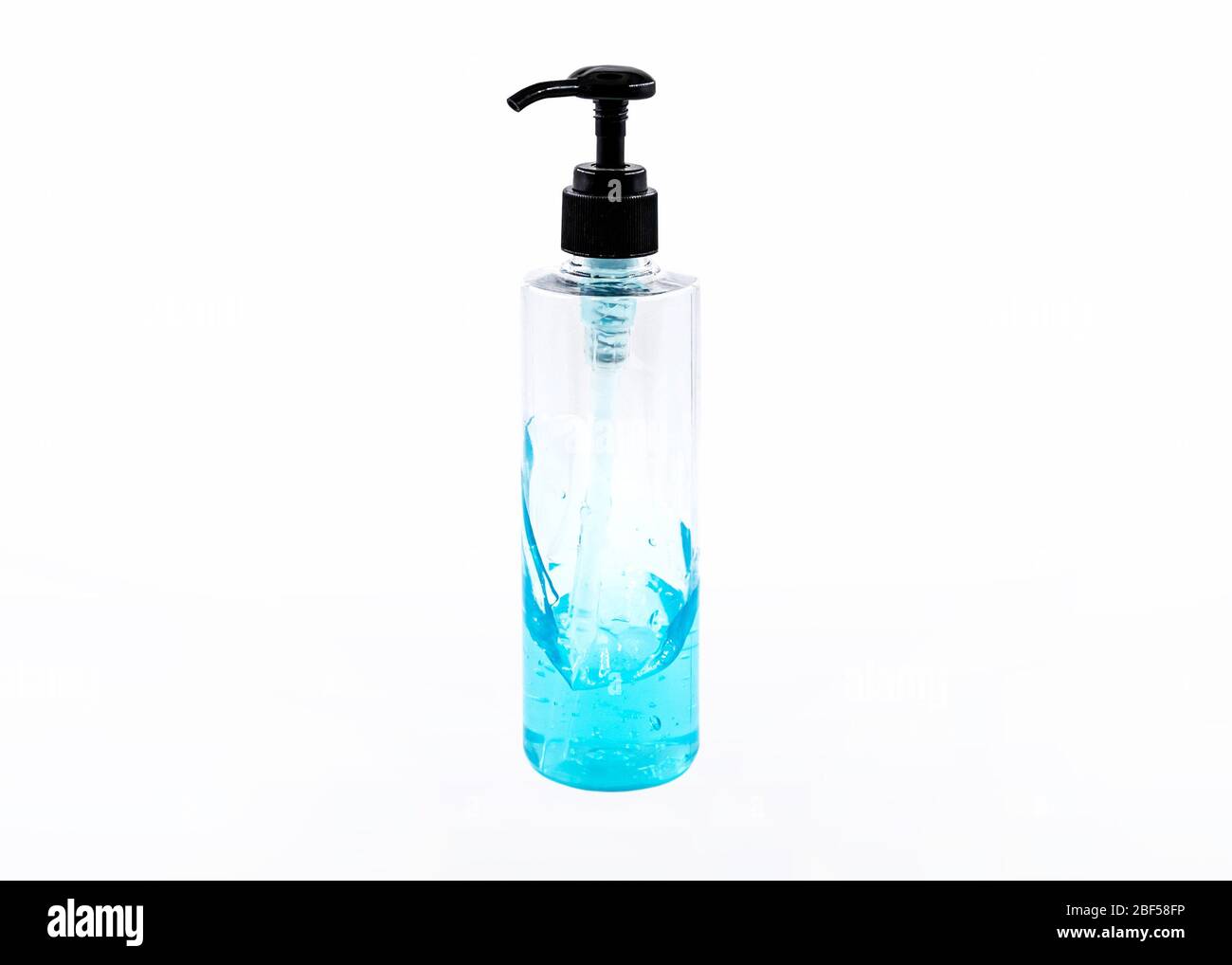 Alcohol gel sanitizer hand gel , Blue alcohol sanitizer gel bottle with ...